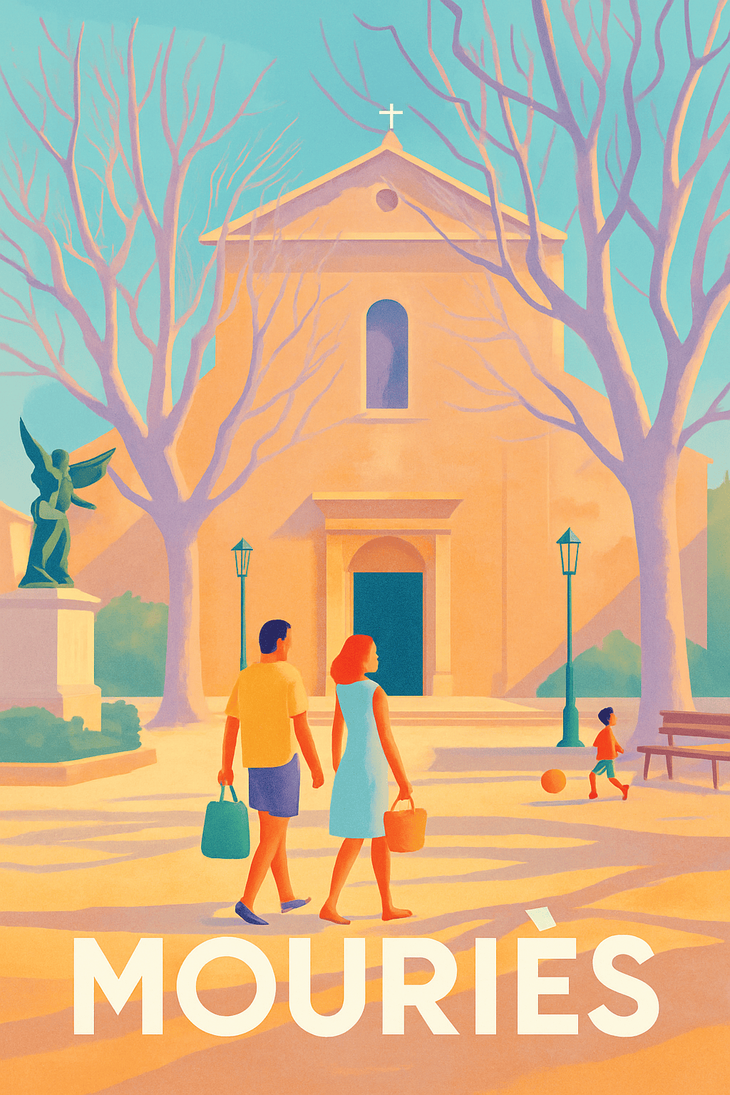 Affiche de Mouriès - L'élégance provençale au cœur du village